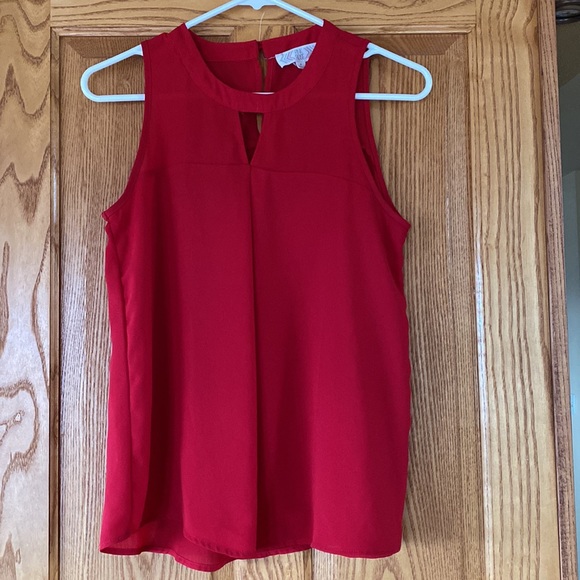 Pink Rose | Tops | Red Pink Rose Tank Top | Poshmark